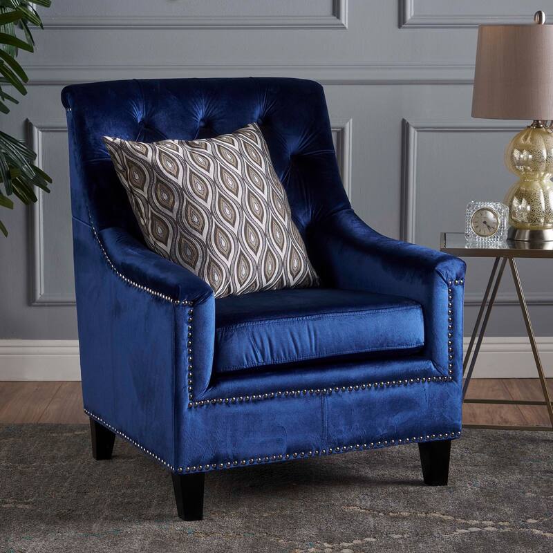 Jaclyn Velvet Club Chair by Christopher Knight Home - Overstock - 16743255