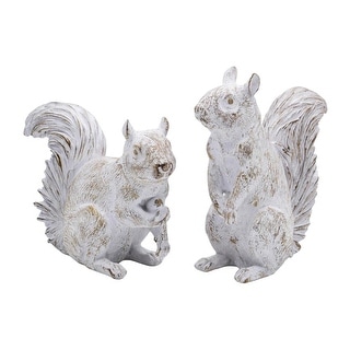 Transpac Resin White Squirrel Set of 2 Home Decorations Spring - Bed ...