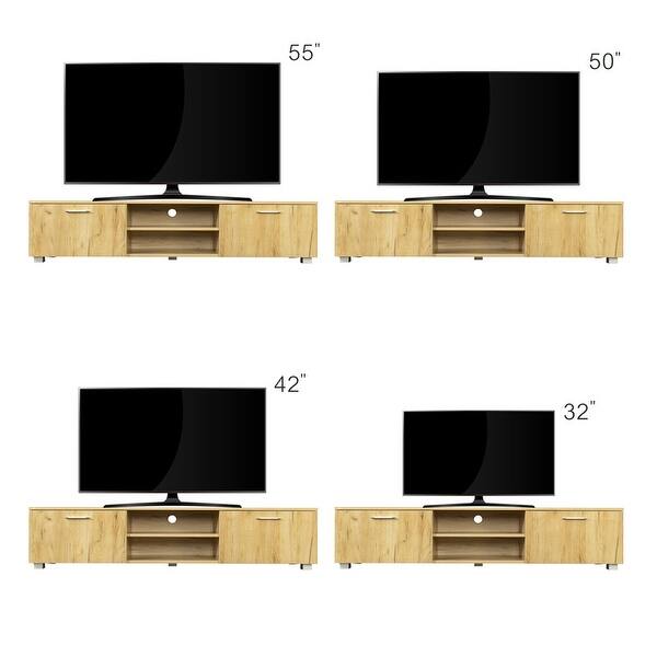 63 inch TV Stand Media Center TV Cabinet with 2 Large-Capacity Side ...