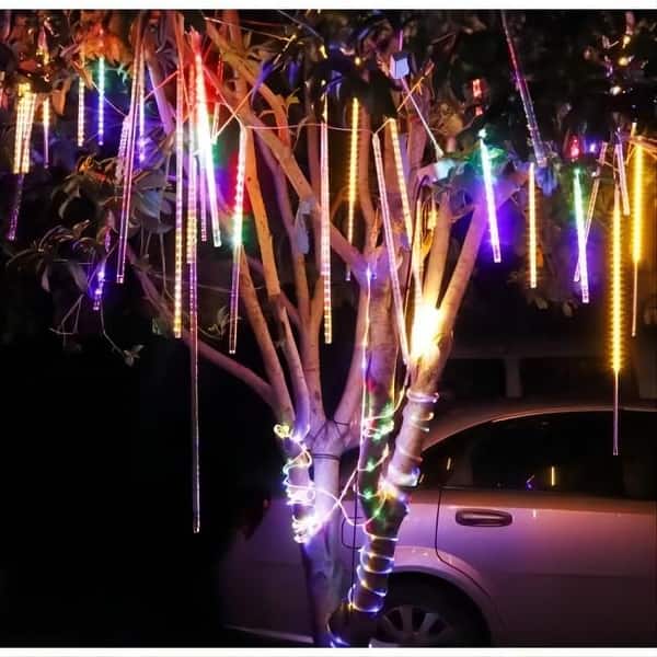 31 inch 8 Tube Meteor Shower Lights Outdoor String Lights - Multicolor ...