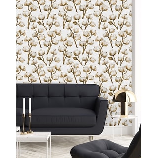 Cotton Pattern Wallpaper - Bed Bath & Beyond - 34986988