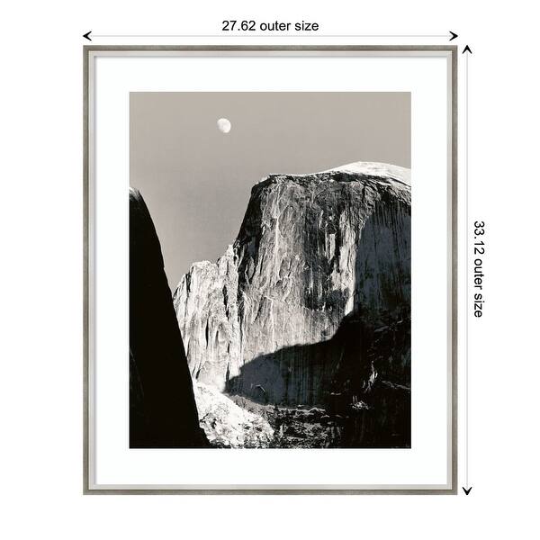Moon Over Half Dome by Ansel Adams Framed Art Print - Bed Bath & Beyond ...