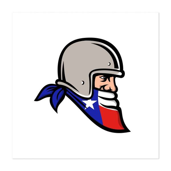 Texan Bandit Wearing Bandana Texas Flag Mascot Flags Art Print/Poster ...