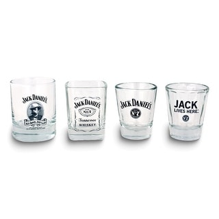 Set of 4 Different Designs Jack Daniels Shot Glasses - Bed Bath ...