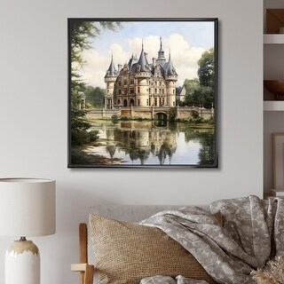 Designart "Champagne Castle In France I" Castles Framed Wall Art Prints ...