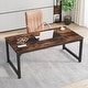 70.87" Large Computer Office Desk, Conference Table Rustic Brown - Bed ...