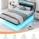 Queen Floating Bed Frame with Charging Station, RGB LED Lights ...