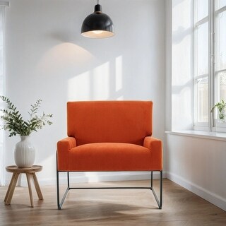 Industrial Style Soft Single Lounge Chairs, Orange - Bed Bath & Beyond ...