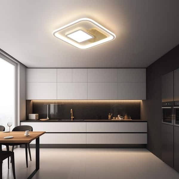 MD1826 White Square LED Ceiling Light with Remote Control, Infinitely ...