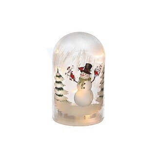 Christmas Led Glass Dome Snowman 6.3" - Bed Bath & Beyond - 38431851