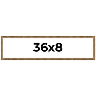 36x8 Frame Gold Kingsley Distressed Solid Wood Picture Frame Width ...