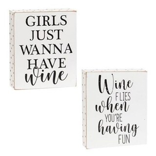 Assortment of 2 Wine Flies When You are Having Fun Signs with Polka ...