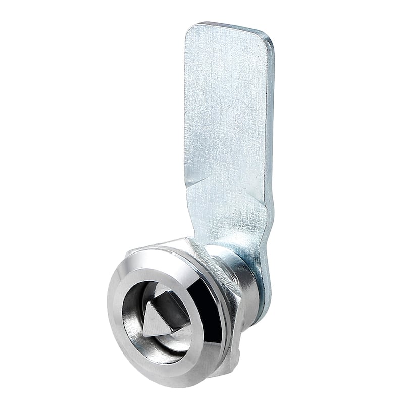 22mm Cylinder Zinc Alloy Chrome Finish Cam Lock w Triangle Key, Keyed ...
