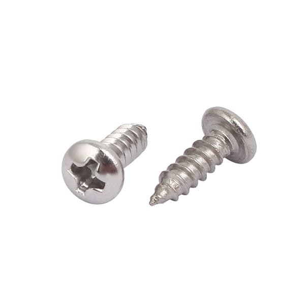 M4x12mm 304 Stainless Steel Phillip Round Pan Head Self Tapping Screws ...
