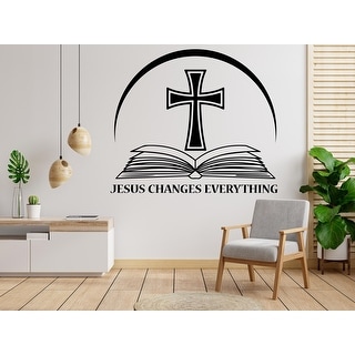 Jesus Changes Everything, Religious Wall Sign, Christian Wall - Bed ...