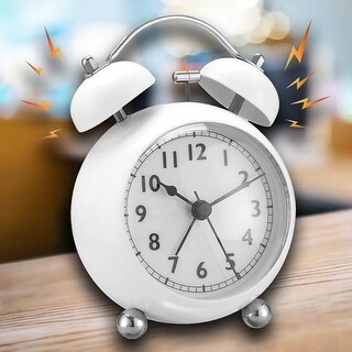 Vintage Twin Bell Alarm Clock with Extra Loud Ring and Backlight - Bed ...