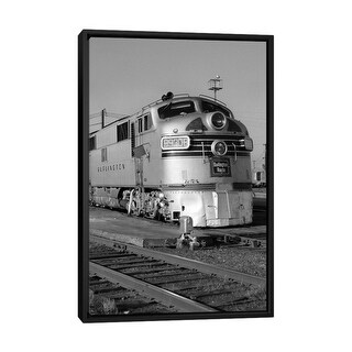 iCanvas "1950s-1960s Streamlined Burlington Route Railroad Train Diesel ...