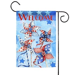 Patriotic Pinwheels 4th of July Outdoor Rectangular Mini Garden Flag 18 ...