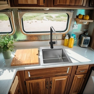 RV Workstation Drop-in Topmount Bar Prep Kitchen Sink 16 Gauge ...