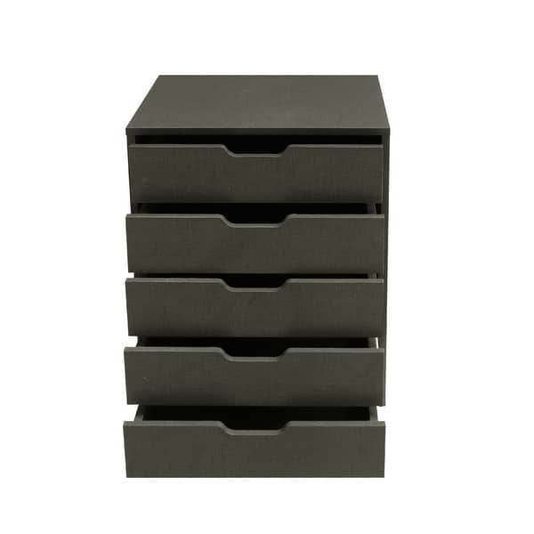 5 Drawer Filing Cabinet Wooden Drawer Cabinet Office Storage Cabinet ...