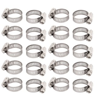 16mm-25mm Adjustable Range 10mm Width Stainless Steel Worm Gear Hose ...