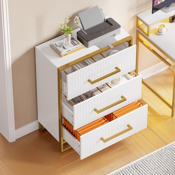 File cabinet with gold accents store