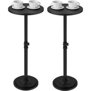 Round Swivel Side Table - Height Adjustable for Small Spaces, Fits Sofa ...