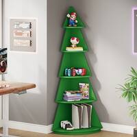 5-Tier Tree-Shaped Corner Shelf, 69undefined Tall Bookshelf - Bed Bath ...