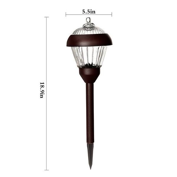 Solar LED Metal & Glass Garden Pathway Light 4 Pack - 4 Pack - Bed Bath ...