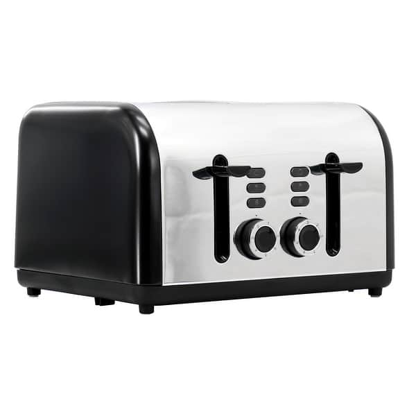 Redmond 4-Slice Wide Slot 1400W Stainless Steel Toaster in Black - 4"W ...