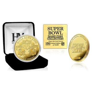 Raiders vs Redskins Super Bowl XVIII Commemorative Gold Flip Coin - Bed ...