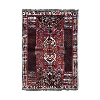 Shahbanu Rugs Carmine Red, New Zoroastrian Sheeraz Vase Design, Full ...