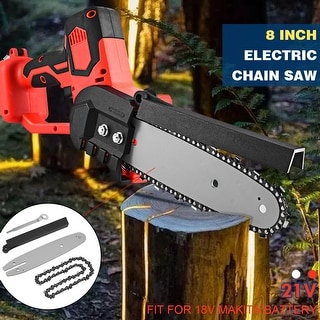 8-Inch 21V Electric Cordless Chainsaw Chain Saw Multi-function Kit ...