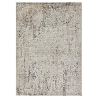 Firenze Abstract Light Gray/ Cream Area Rug - Bed Bath & Beyond - 36755240