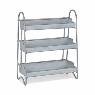 Gray Metal 3 Tier Shelf Rack - Bed Bath & Beyond - 36590127