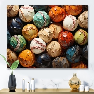 Designart "Baseball Collage I" Sports Wall Art Prints - Bed Bath ...