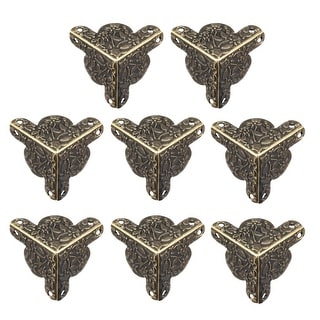 Metal Box Corner Protectors Edge Protector 30x30x30mm Bronze Tone 8pcs ...