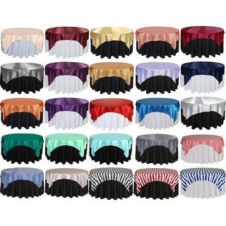 Square Satin Table Overlays Seamless 72x72 Inches - Bed Bath & Beyond ...