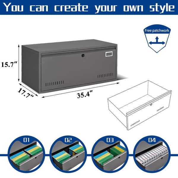 Biometric Fingerprint Metal File Cabinet Large Drawer Hanging Rod - Bed ...