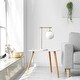 21" Mid Century Modern White Glass Globe Shade Table Desk Lamp With ...