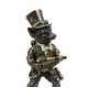Bronze Finish Steampunk Stagecoach Gentleman Fox Bandit Statue - 6 X 3. ...