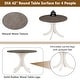 5-Piece Round Dining Table with 4 Wingback Chairs Afternoon Tea Table ...