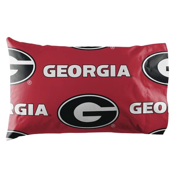NCAA Georgia Bulldogs Rotary 5 Piece Queen Bed in a Bag Set - Bed Bath ...