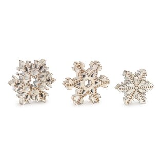 Snowflake Tabletop Decor (Set of 3) - Bed Bath & Beyond - 36784678