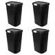 Hefty 13 Gallon Odor Block Touch Top Kitchen Durable Trash Can, 4 Pack ...