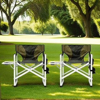 Malwee Outdoor Lightweight Folding Directors Chairs, Aluminum Camping ...