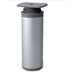 Richelieu 6477100 3-15/16" Tall Round Furniture Leg with Adjustable ...