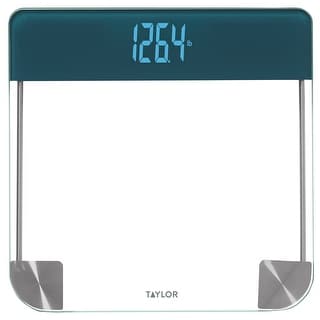 Taylor Digital Clear Glass Magic Display Bathroom Scale - Bed Bath ...
