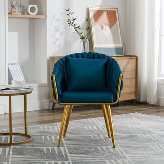 Handwoven Casual Chairs Metal Chair Legs with Pillows - Bed Bath ...