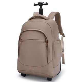 Rolling Travel Backpack, Water-Resistant Travel Laptop Backpacks with ...